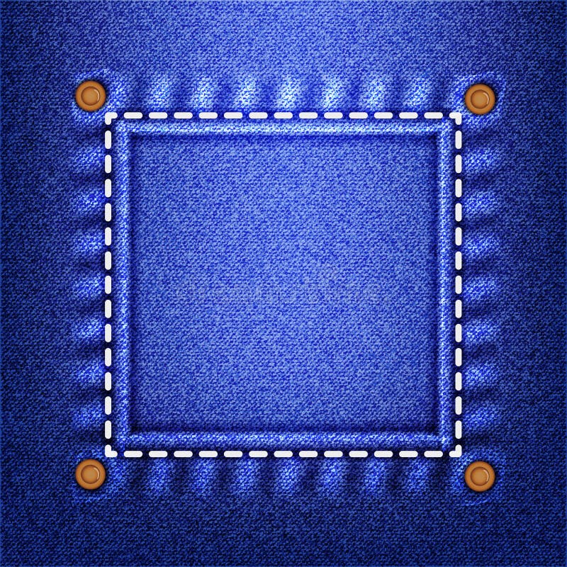 Jeans square stock vector. Illustration of postcard, square - 31019075