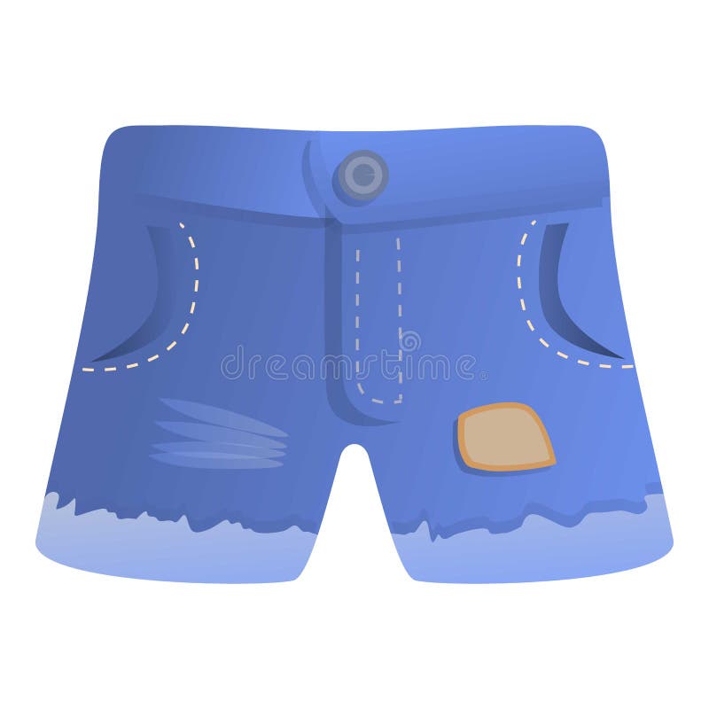 Jeans Summer Shorts Icon, Cartoon Style Stock Vector - Illustration of ...