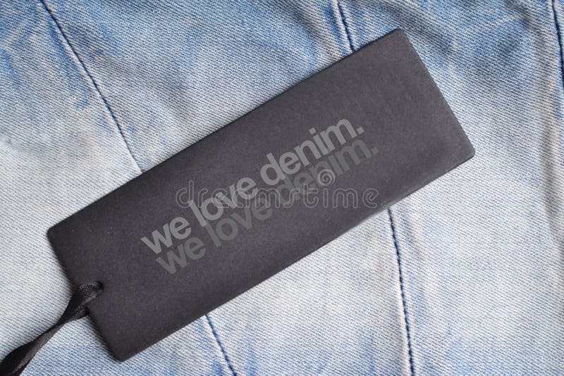 Jeans with tag stock image. Image of cotton, design, style - 31577515