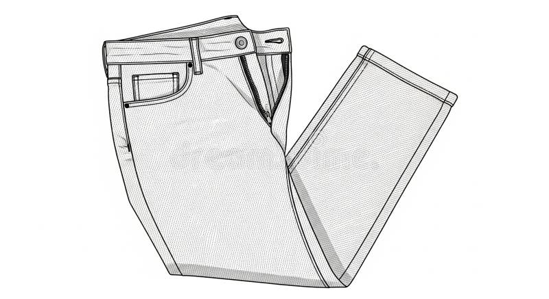 Jeans Technical Drawing Stock Illustrations – 2,044 Jeans Technical ...