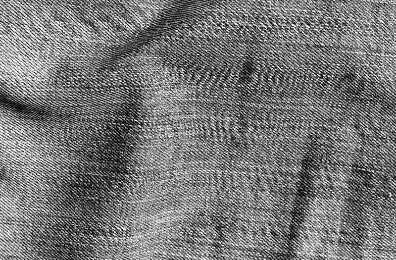Jeans Textile Texture in Black and White. Stock Photo - Image of ...