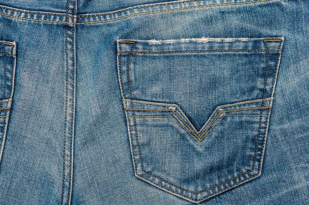 Jeans Tissue Background Texture - the Back Pocket Stock Image - Image ...