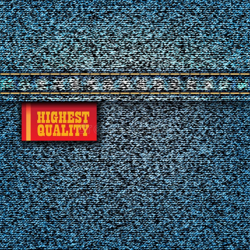 Jeans texture with label stock vector. Illustration of fabrics - 56944078