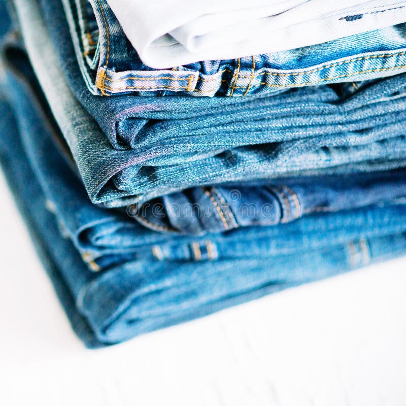 Jeans things stacked stack stock image. Image of outerwear - 22263087