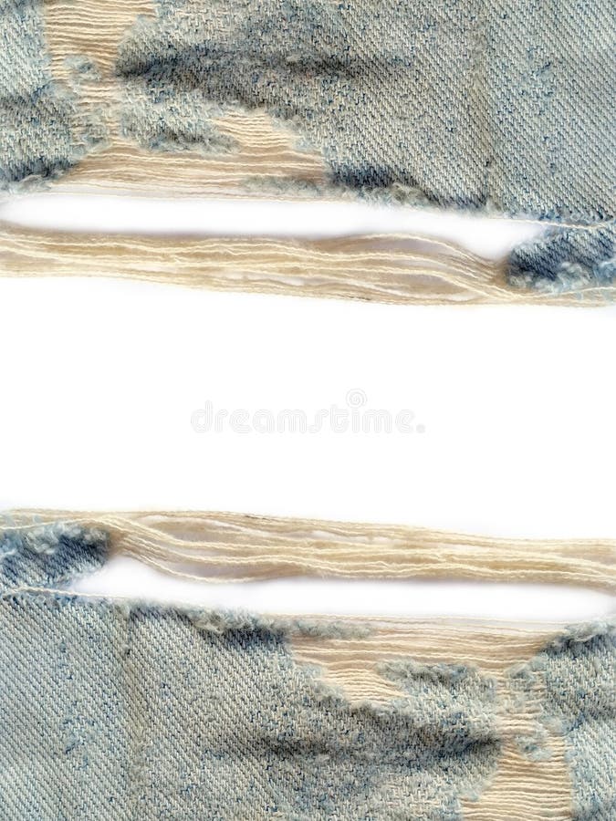 Jeans Torn Denim Texture. Ripped Destroyed Jeans Background Stock Photo ...