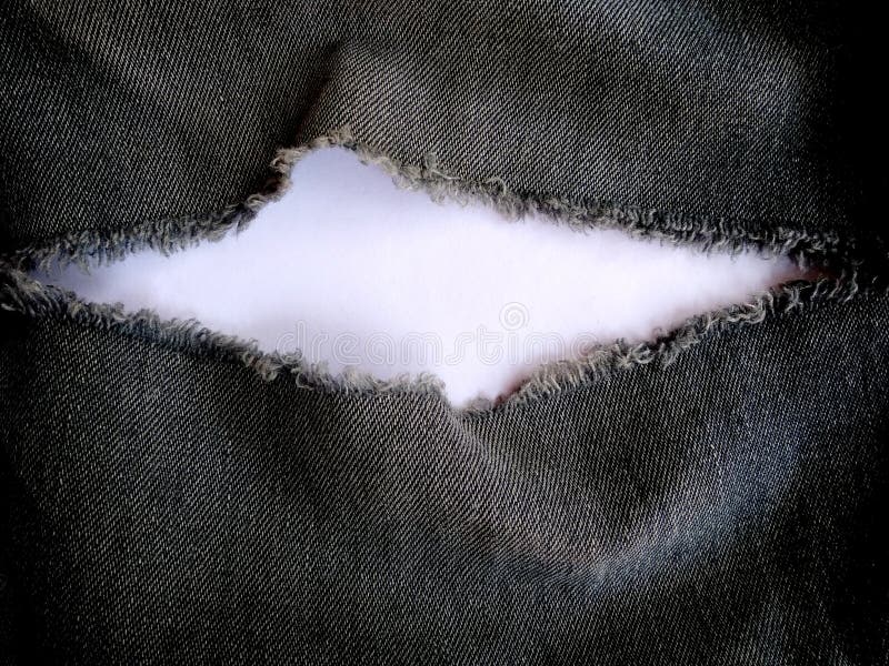 Jeans Torn Denim Texture. Ripped Destroyed Jeans Background Stock Image ...