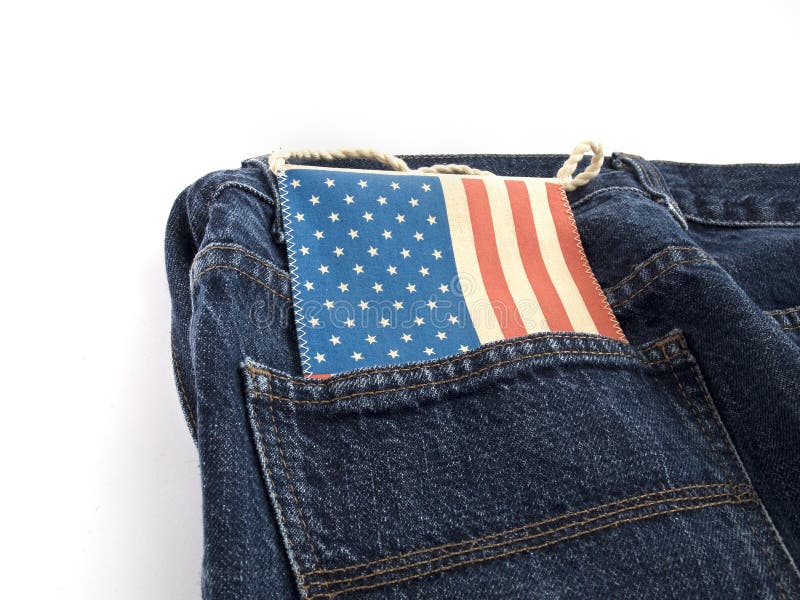 Jeans with USA flag stock image. Image of copyspace, abstract - 12398371