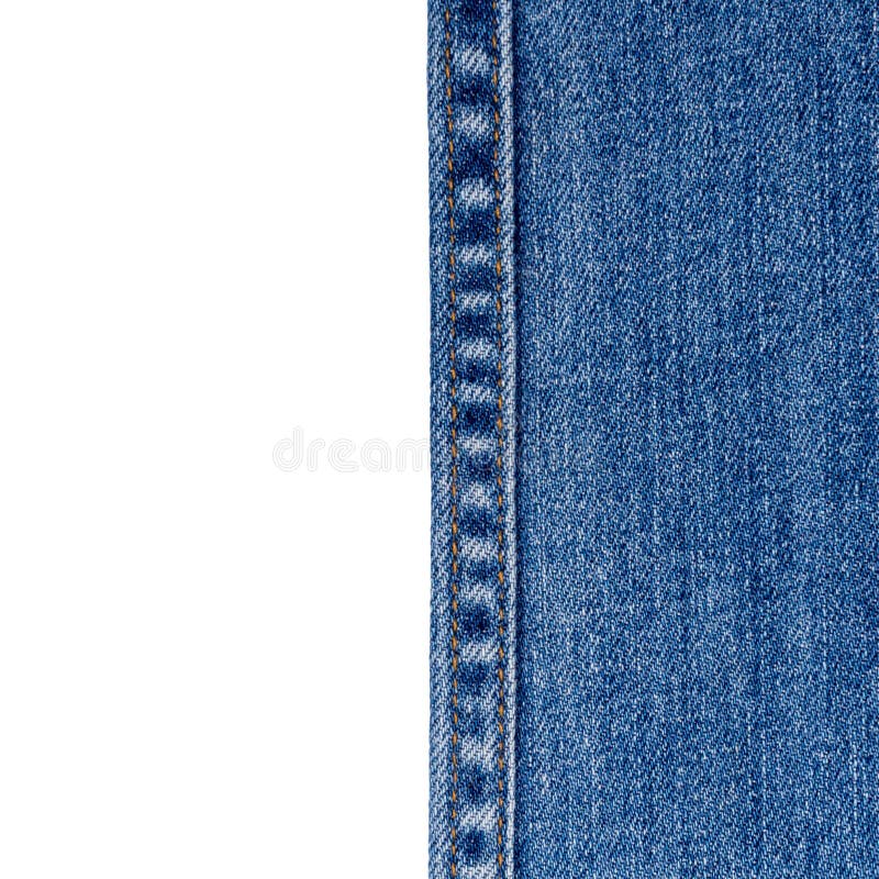 Jeans on White Background with Copy Spcae. Stock Photo - Image of jean ...