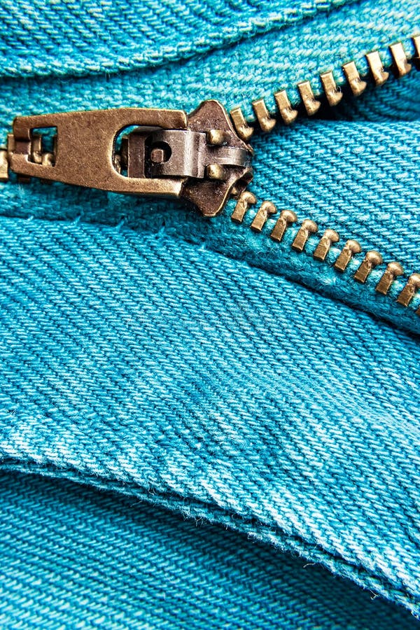 Jeans zipper. stock photo. Image of close, textile, detail - 60994790