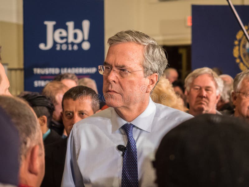 Jeb Bush Town Hall Meeting editorial photography. Image of ellis - 66113322