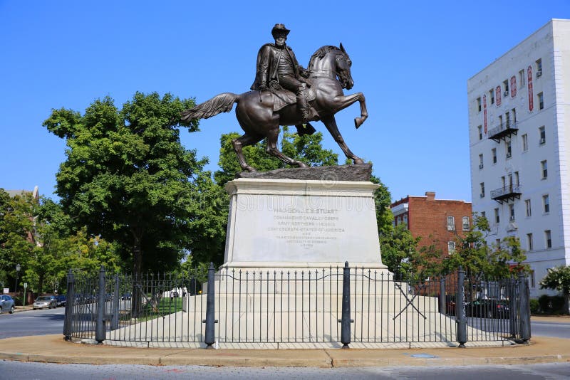 Jeb Stuart Monument 2, Richmond, Virgina Stockfoto - Bild von amerika ...