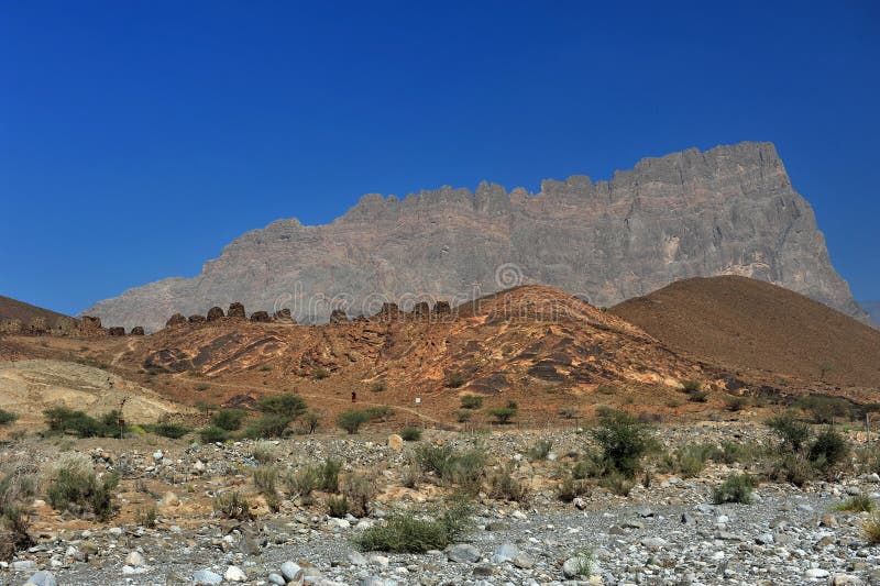 Jebel Misht stock photo. Image of beeskep, oman, tombs - 49337404