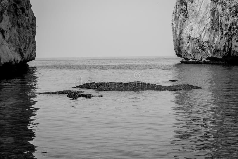 Jebha Beach Playa Monica and Waves and Rocks Stock Photo - Image of ...