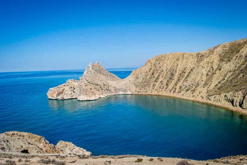 Jebha Island and Waves and Rocks Stock Photo - Image of houcima, jebha ...