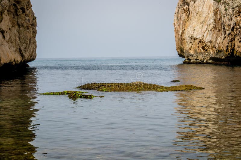 Jebha Beach Playa Monica and Waves and Rocks Stock Photo - Image of ...