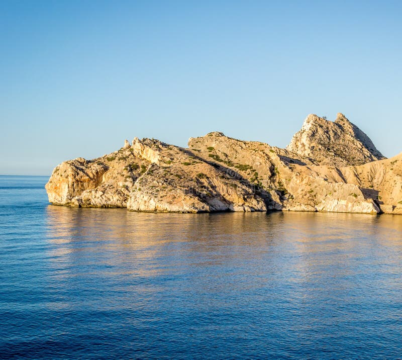 Jebha Island and Waves and Rocks Stock Image - Image of landscape ...