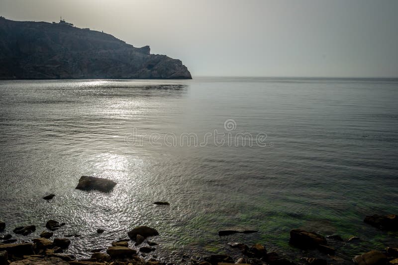 Jebha Mers Dar Beach and Waves and Rocks Stock Image - Image of morocco ...