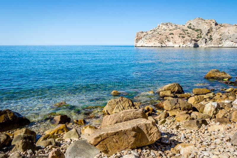 Jebha Island and Waves and Rocks Stock Image - Image of relaxation ...