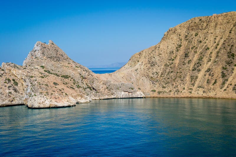 Jebha Island and Waves and Rocks Stock Photo - Image of landscape ...