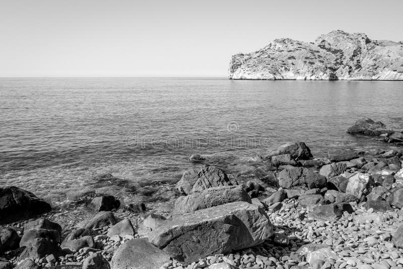Jebha Island and Waves and Rocks Stock Photo - Image of landscape ...