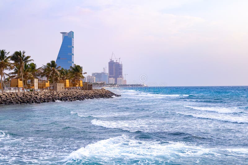 Jeddah Beach Saudi Arabia - Sunset Red Sea Corniche , Waterfront Stock ...