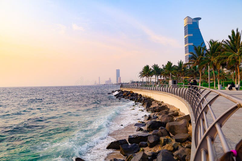 Jeddah Beach Saudi Arabia - Red Sea Corniche View , Waterfront ...