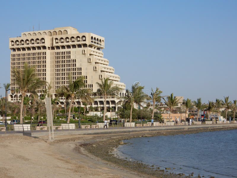 Jeddah Corniche, Waterfront Stock Photo - Image of walkway, skyline ...