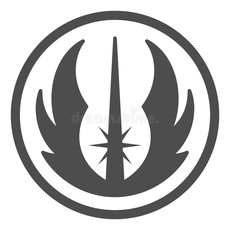 Jedi Order Emblem Solid Icon, Star Wars Concept, Light Side of the ...