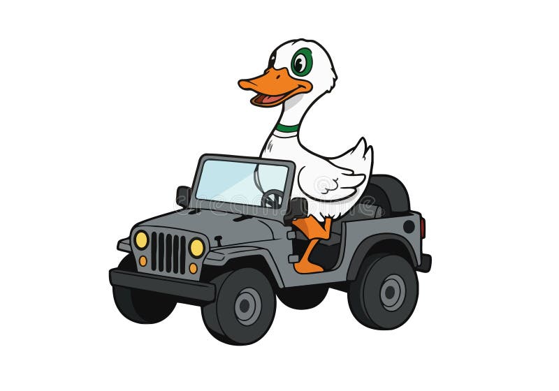 Jeep Duck Clipart. stock illustration. Illustration of white - 360855356