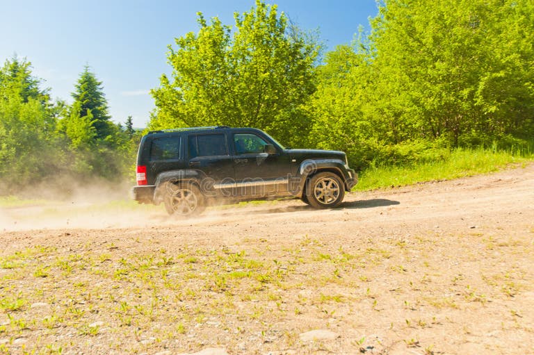 Jeep in forest stock image. Image of dartmoor, drive - 47582491