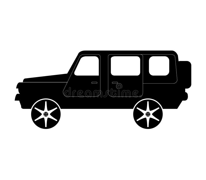 Jeep Icon Illustrated in Vector on White Background Stock Illustration ...