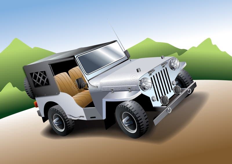 Jeep illustration stock illustration. Illustration of wheel - 22086945