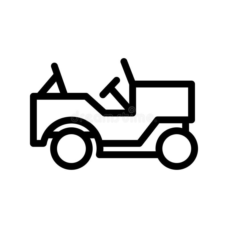 Jeep Line Icon Illustration Vector Graphic Stock Vector - Illustration ...