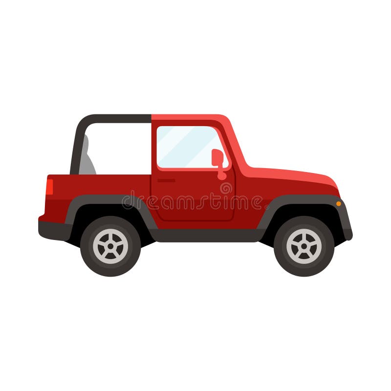 Off-road Vehicle Red Coloured Flat Style Vector Illustration Stock ... Off-road Vehicle Red Coloured Flat Style Vector Illustration Stock ...