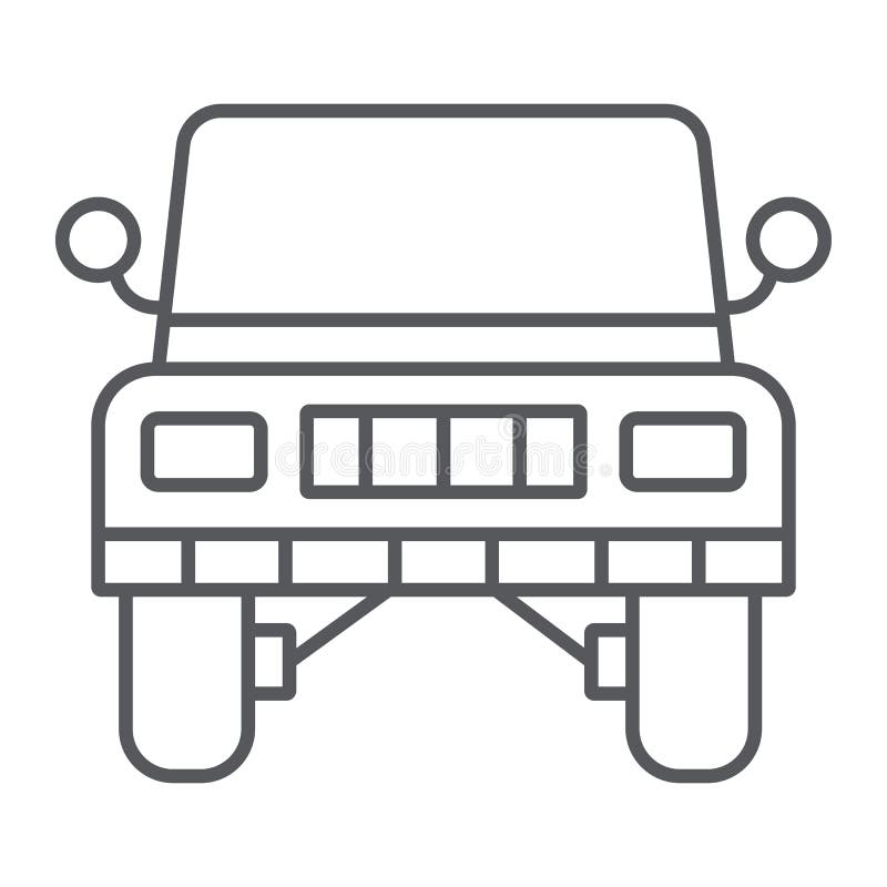 Jeep Glyph Icon, Transportation and Auto, Suv Sign, Vector Graphics, a ...