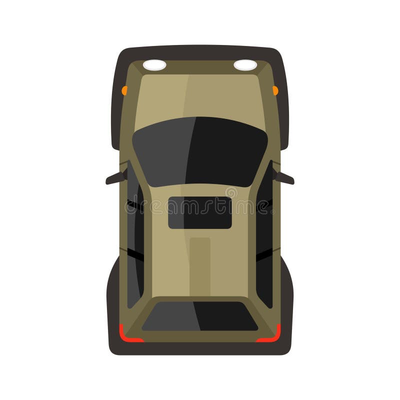 Jeep Top View Vector Illustration. Off Road Car Illustration. Stock ...