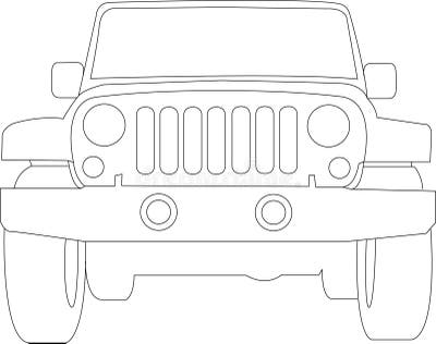 Jeep Truck Outline stock vector. Illustration of automobile - 12991056