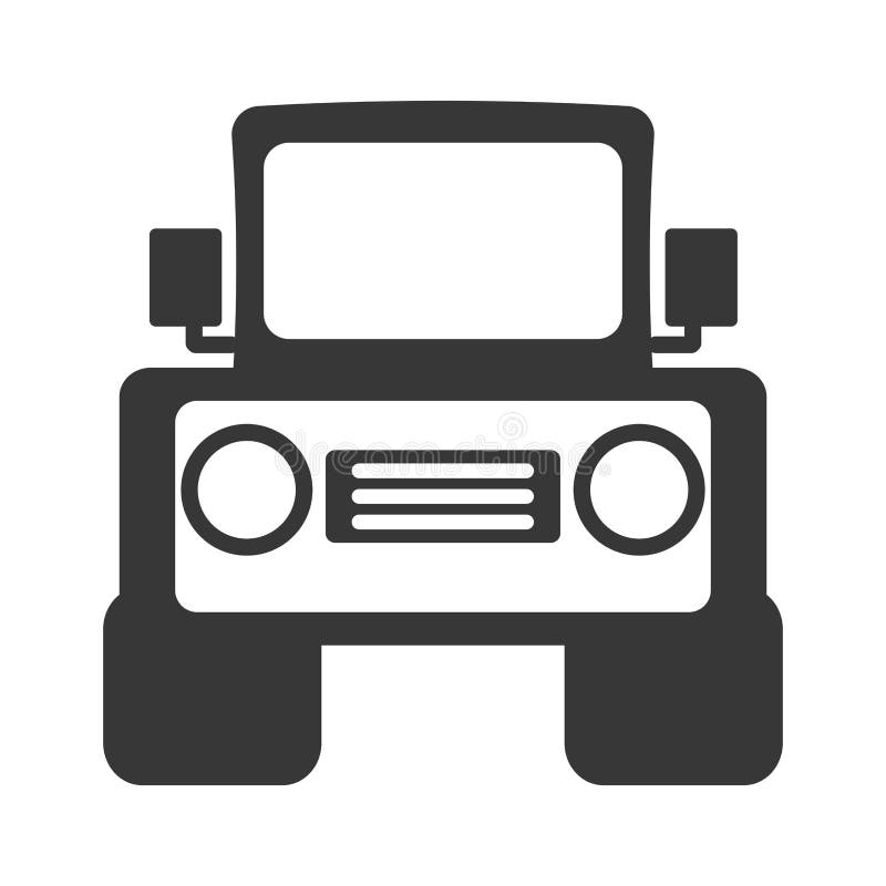 Jeep Car Vehicle Transport Icon Stock Vector - Illustration of detailed ...