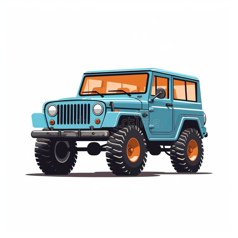Blue Jeep Vintage Stock Illustrations – 175 Blue Jeep Vintage Stock ...