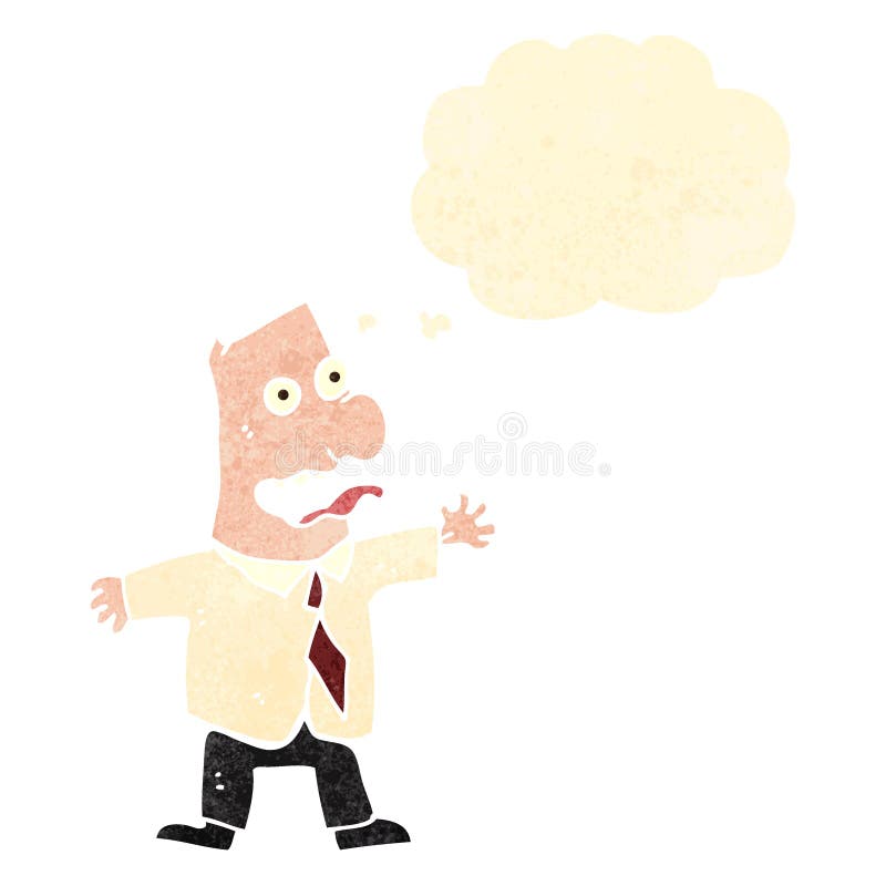 Jefe Loco De La Historieta Retra Ilustración del Vector - Ilustración ...