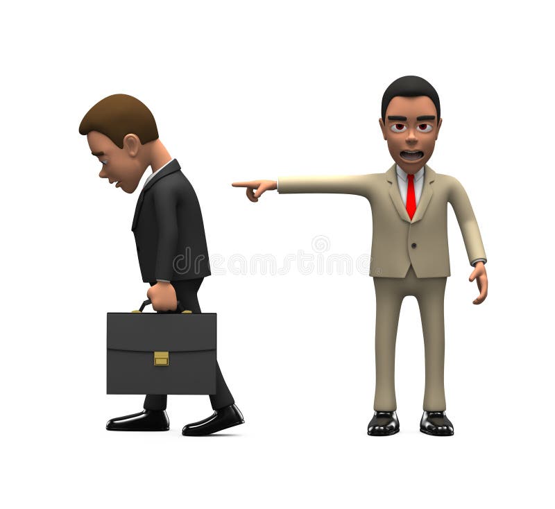 Jefe y empleado stock de ilustración. Ilustración de protuberancia ...