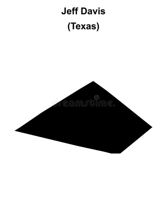 Jeff Davis outline map stock vector. Illustration of icon - 361792224