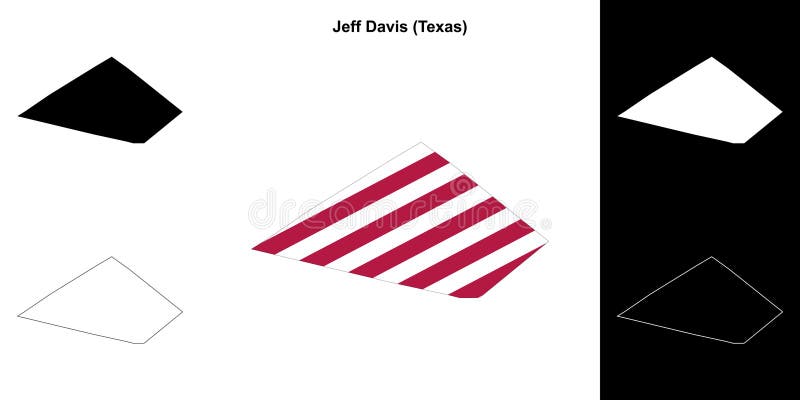 Jeff Davis outline map stock vector. Illustration of blank - 324147431