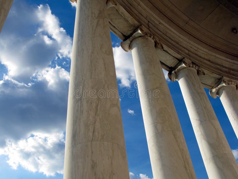 Jefferson Memorial Columns in Washington DC Stock Photo - Image of ...