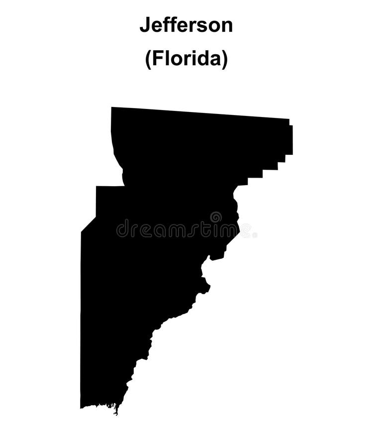 Jefferson outline map stock vector. Illustration of shape - 357889331