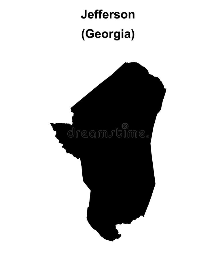 Jefferson outline map stock vector. Illustration of empty - 357892753