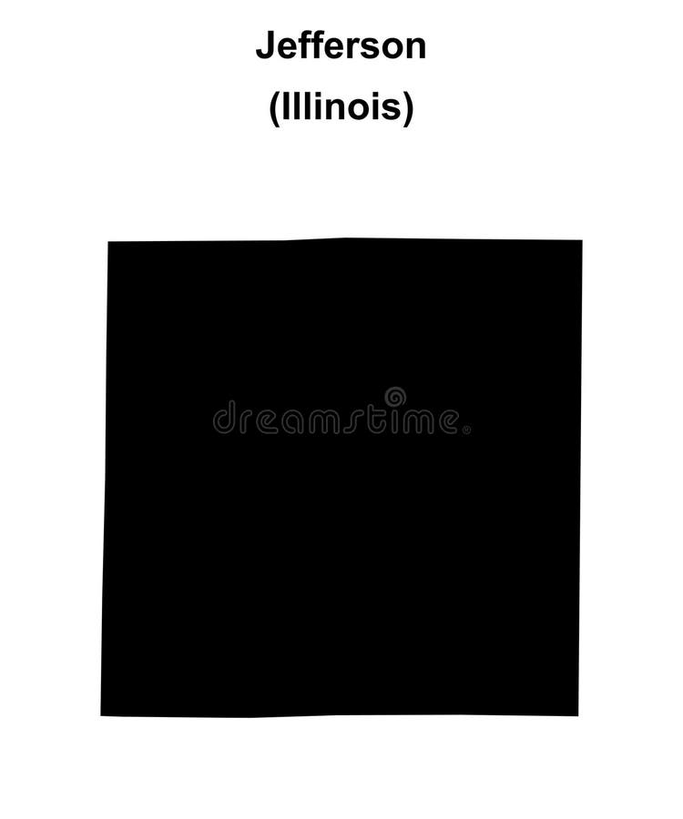 Jefferson outline map stock vector. Illustration of vector - 361545318