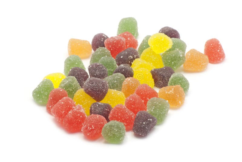 Colorful Gum Drops Candy on White Stock Photo - Image of food ...