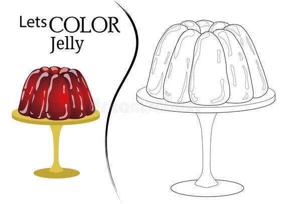 Jelly Coloring Pages for Kids Stock Vector - Illustration of sheet ...