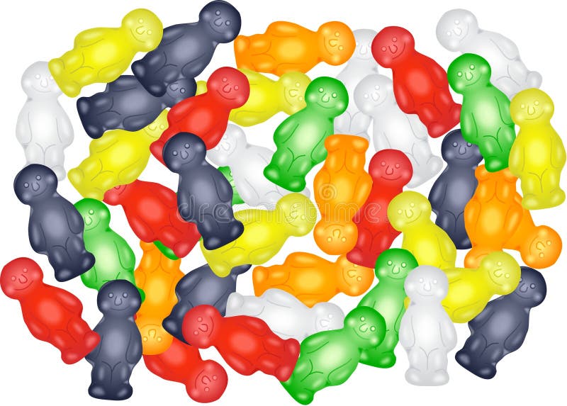 Jelly Babies stock illustration. Illustration of colorful - 62730